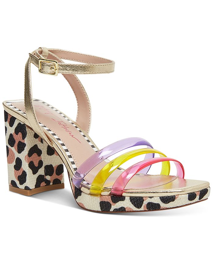 Betsey Johnson Roni Block-Heel Sandals - Macy's