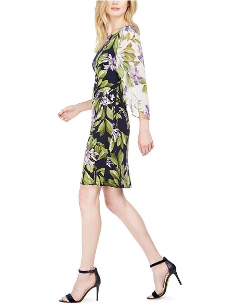 Connected Chiffon-Sleeve Sheath Dress & Reviews - Dresses - Women - Macy's
