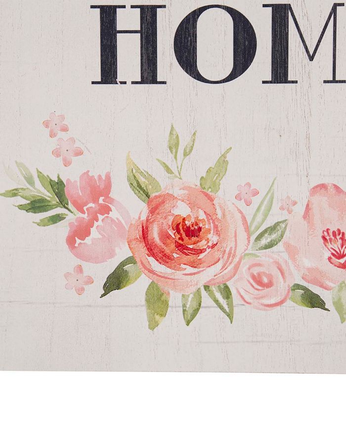 Glitzhome Wooden Window Frame with Wooden Sweet, Home Word Sign Wall ...