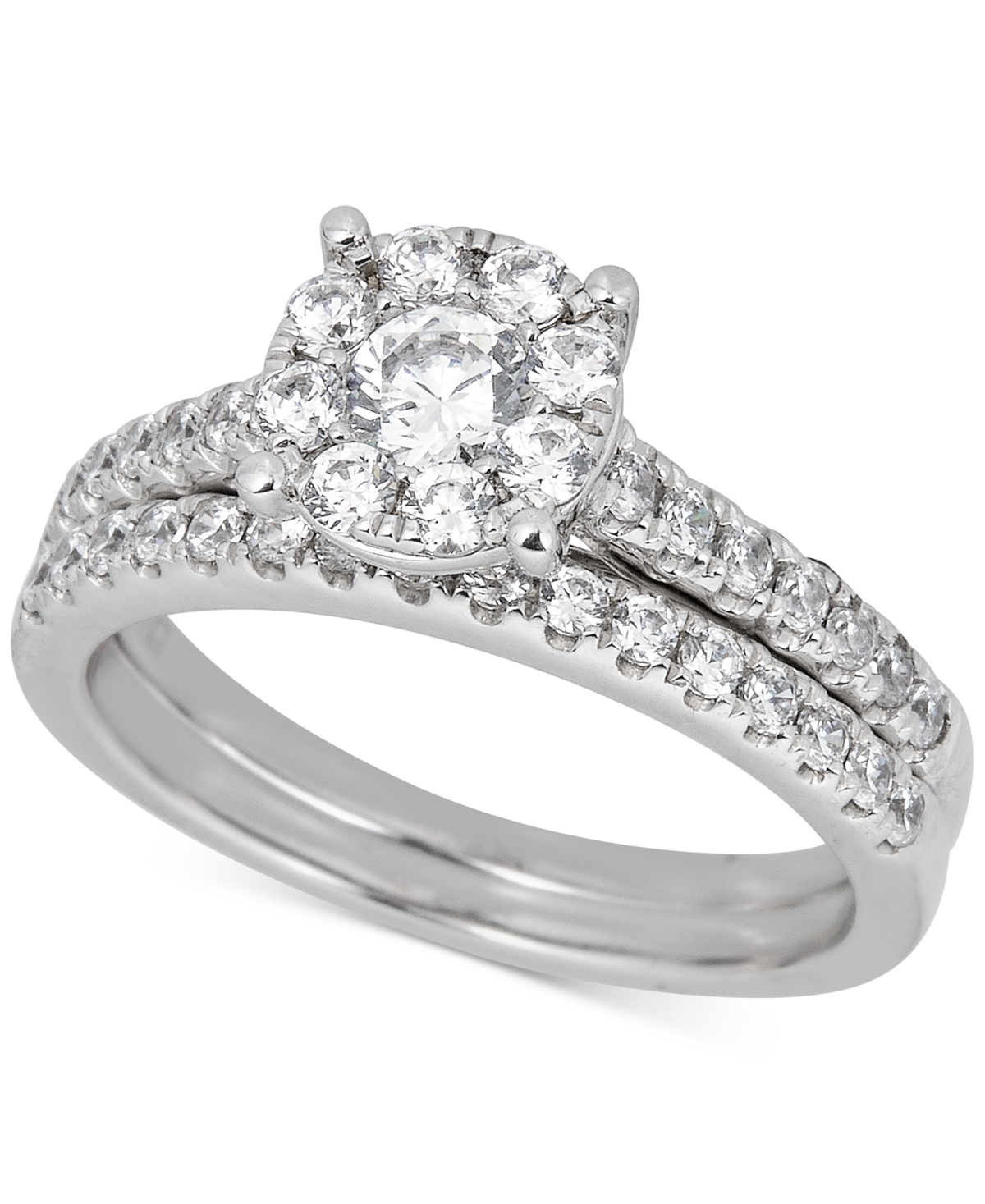 Click here for Diamond Halo Bridal Set (1 ct. t.w.) in 14k White... prices