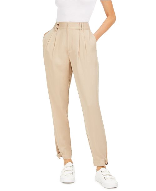 Bar III Pleated Utility Pants, Created for Macy's & Reviews - Pants ...