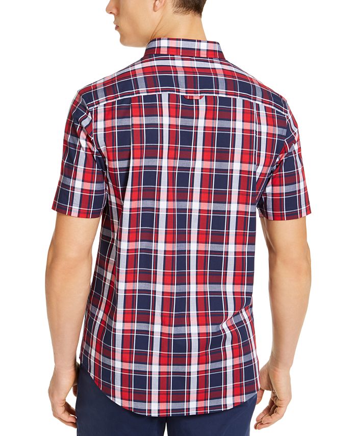 Club Room Mens Plaid Short Sleeve Shirt Created For Macys Macys