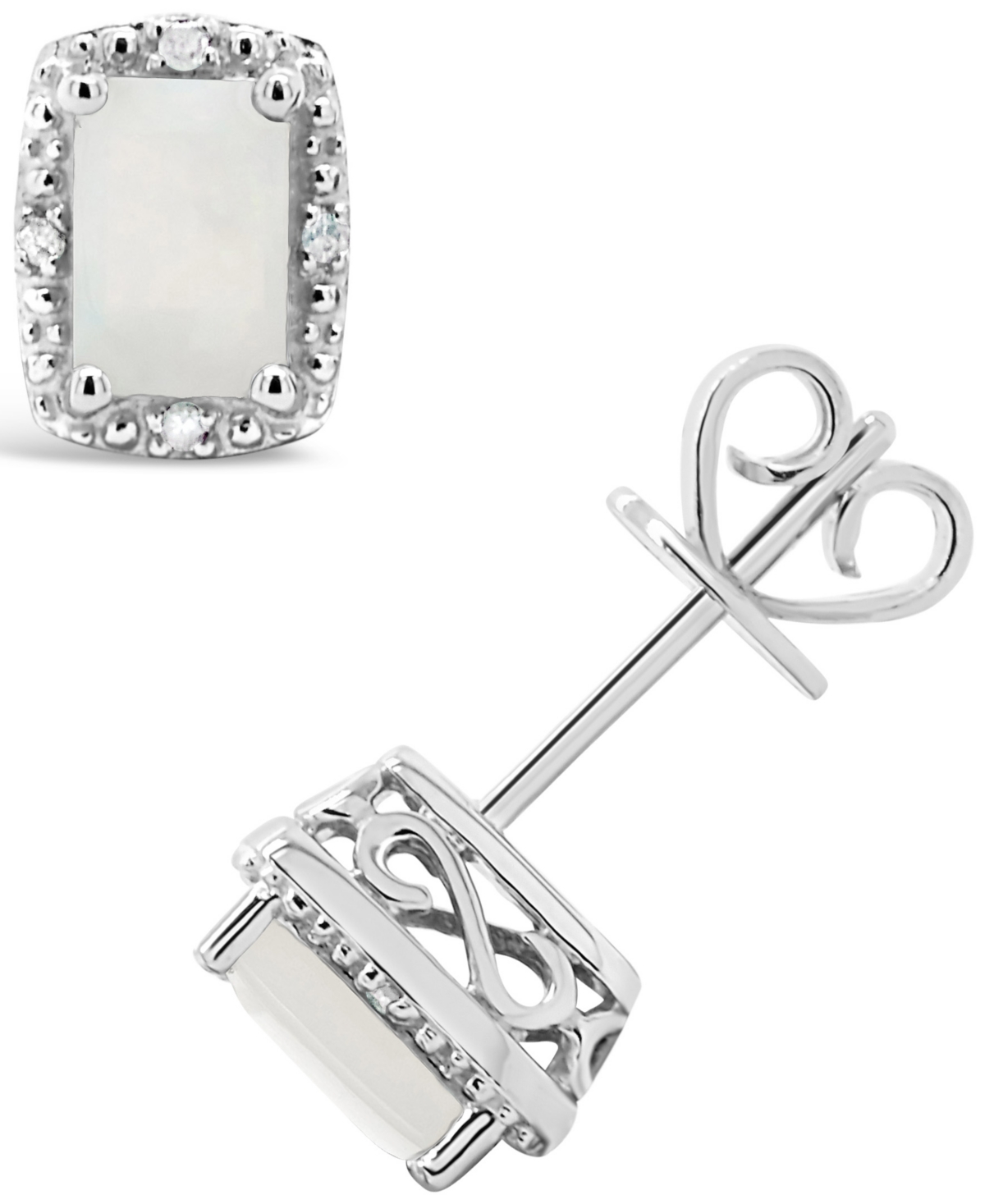 Click here for Diamond Accent & Opal (3/4 ct. t.w.) Stud Earrings... prices