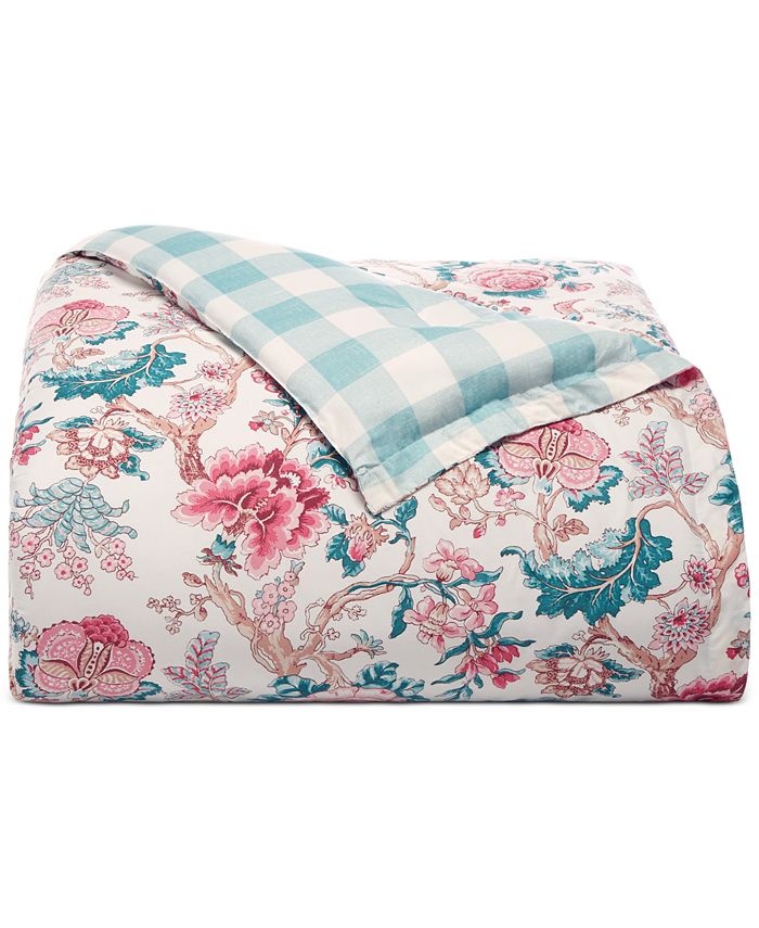 Martha Stewart Collection LAST ACT! Percale Jacobean Reversible 3-Pc ... Martha Stewart Collection LAST ACT! Percale Jacobean Reversible 3-Pc ...