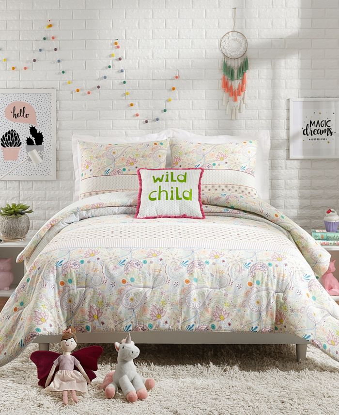 Jessica Simpson Whimsical Paisley 3-Piece Twin Comforter Set - Macy's