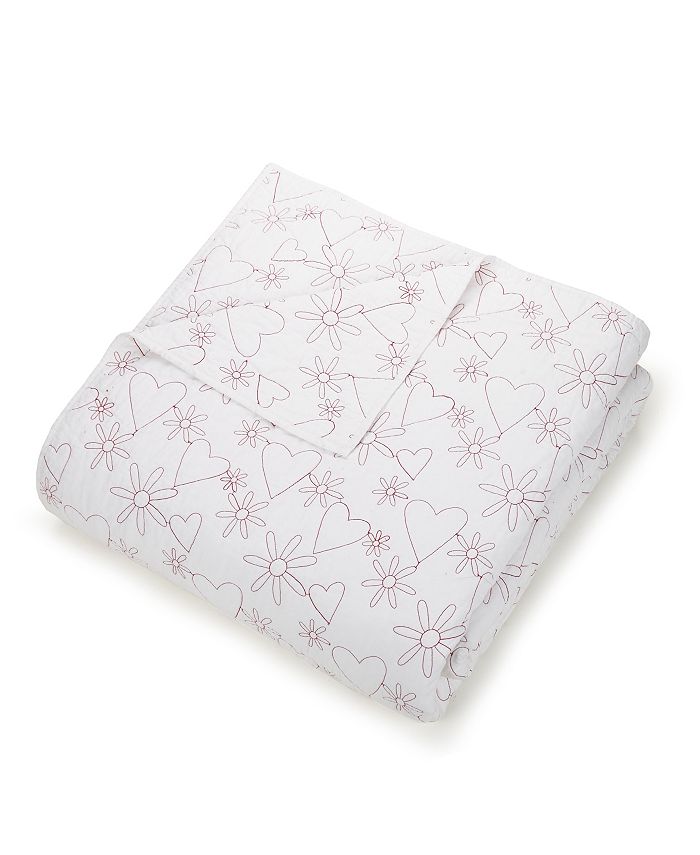 Jessica Simpson Flower Heart Full/Queen 3-Piece Quilt Set - Macy's