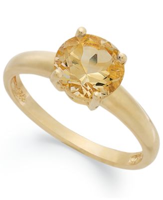 Macy's Victoria Townsend 18k Gold over Sterling Silver Ring, Citrine ...