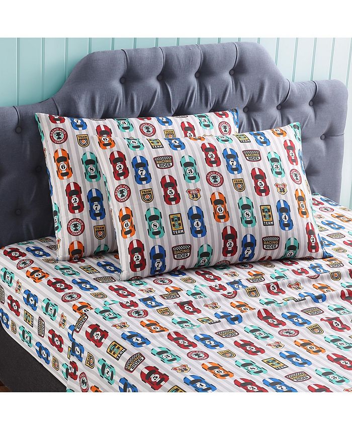 Morgan Home MHF Home Kids Race Cars Full Sheet Set - Macy's