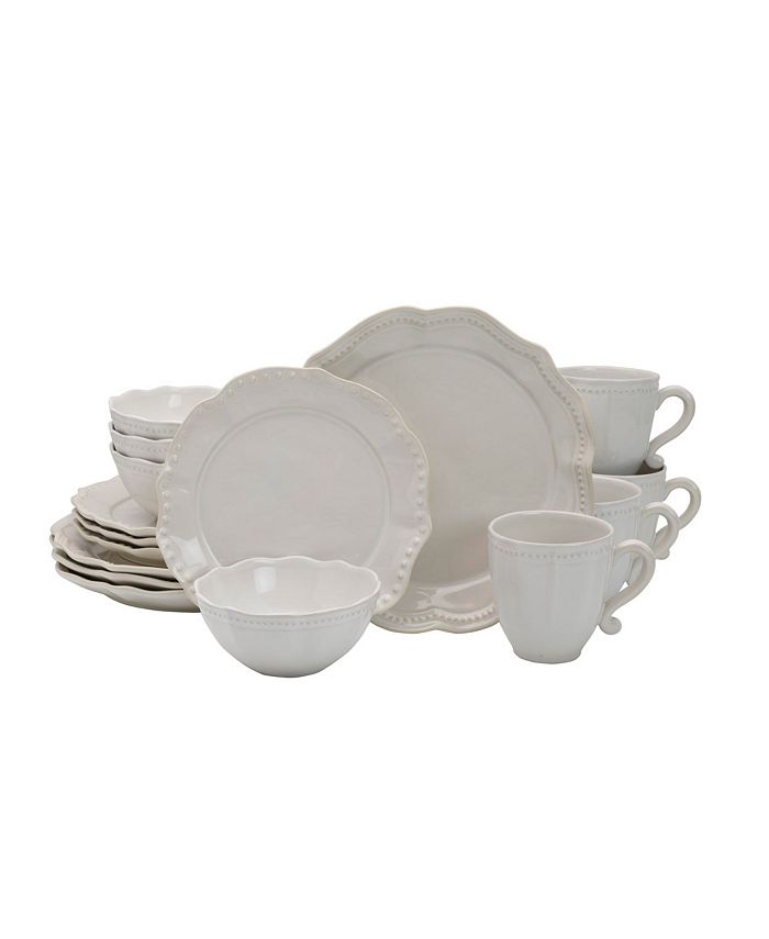 Mikasa Alyse White 16-PC Dinnerware Set, Service for 4 - Macy's