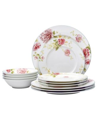 Noritake Peony Pageant 12-PC Dinnerware Set - Macy's