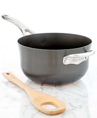 Anolon Nouvelle Hard-Anodized Copper 4 Qt. Risotto Pan & Spoon - Macy's