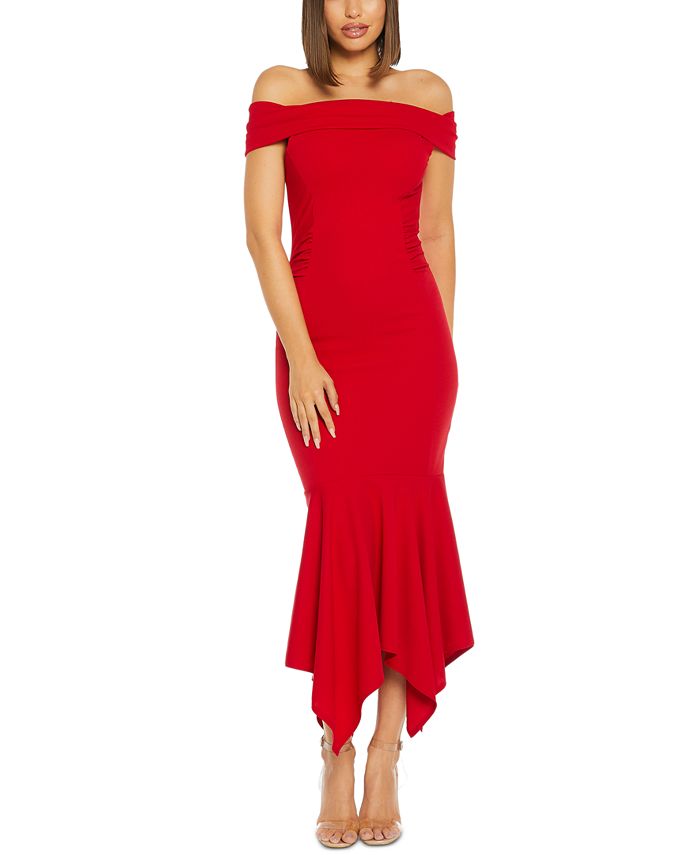 Quiz Off-The-Shoulder Gown - Macy's