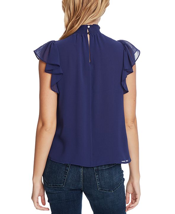 1.STATE Flutter-Sleeve Solid Top & Reviews - Tops - Women - Macy's