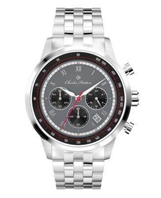 Charles Hutton Men's Duke Chronograph Silver Stainless Steel Strap ...