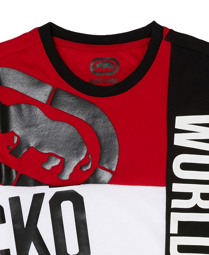 Ecko Unltd Men's Ecko Patchwork Short Sleeve Knit T-Shirt - Macy's