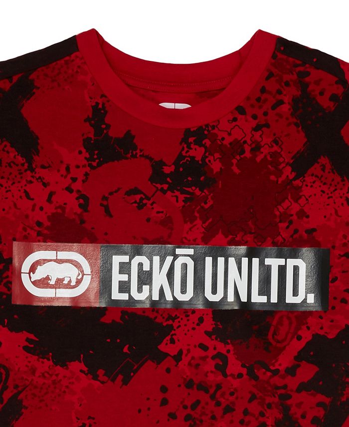 Ecko Unltd Men's Sponge Camo Crewneck T-Shirt - Macy's