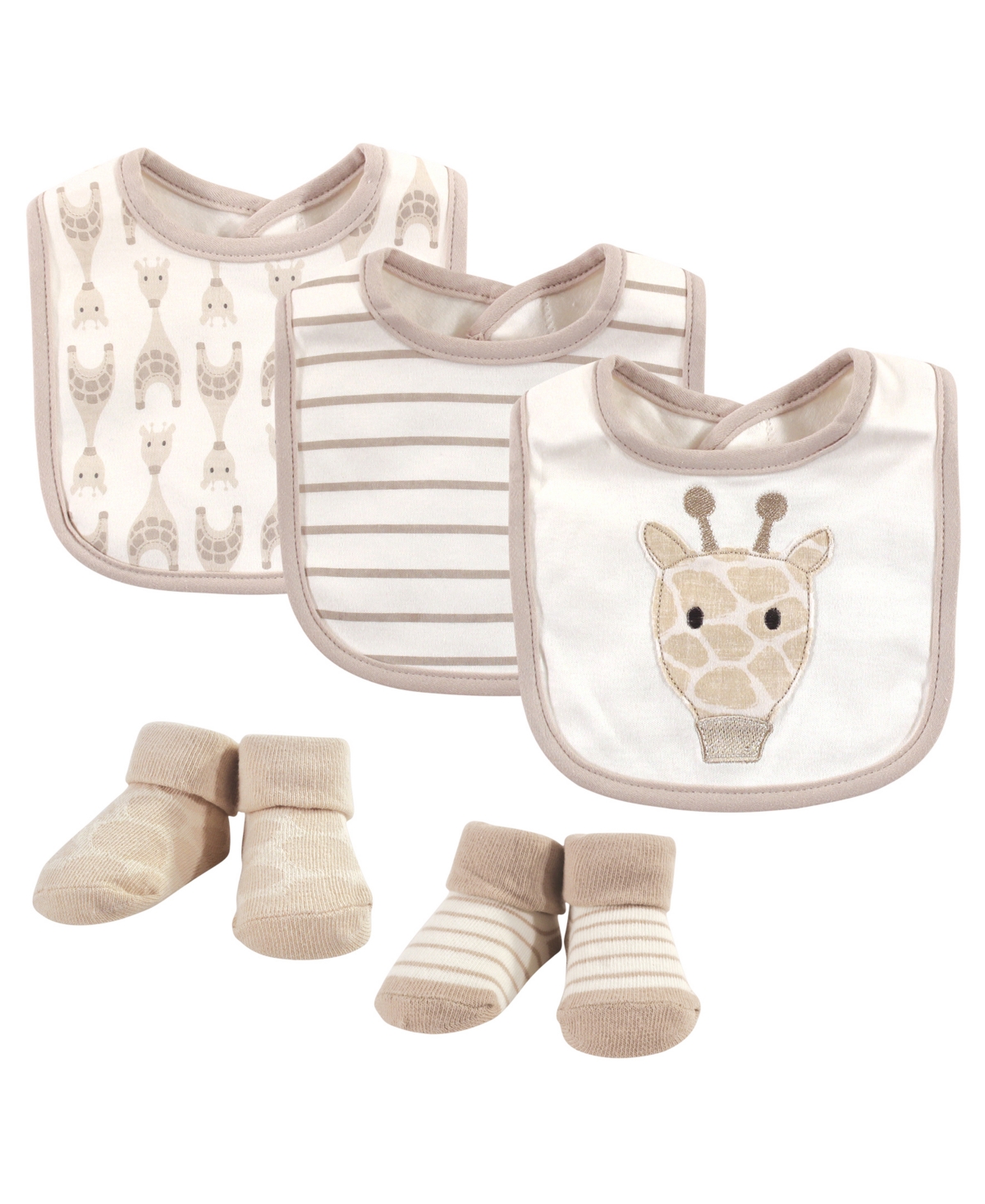 Click here for Hudson Baby Infant Cotton Bib and Sock Set 5pk  Gi... prices