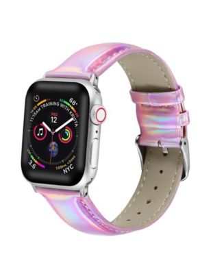 Posh Tech Men's and Women's Apple Pink Iridescent Leather Replacement ...