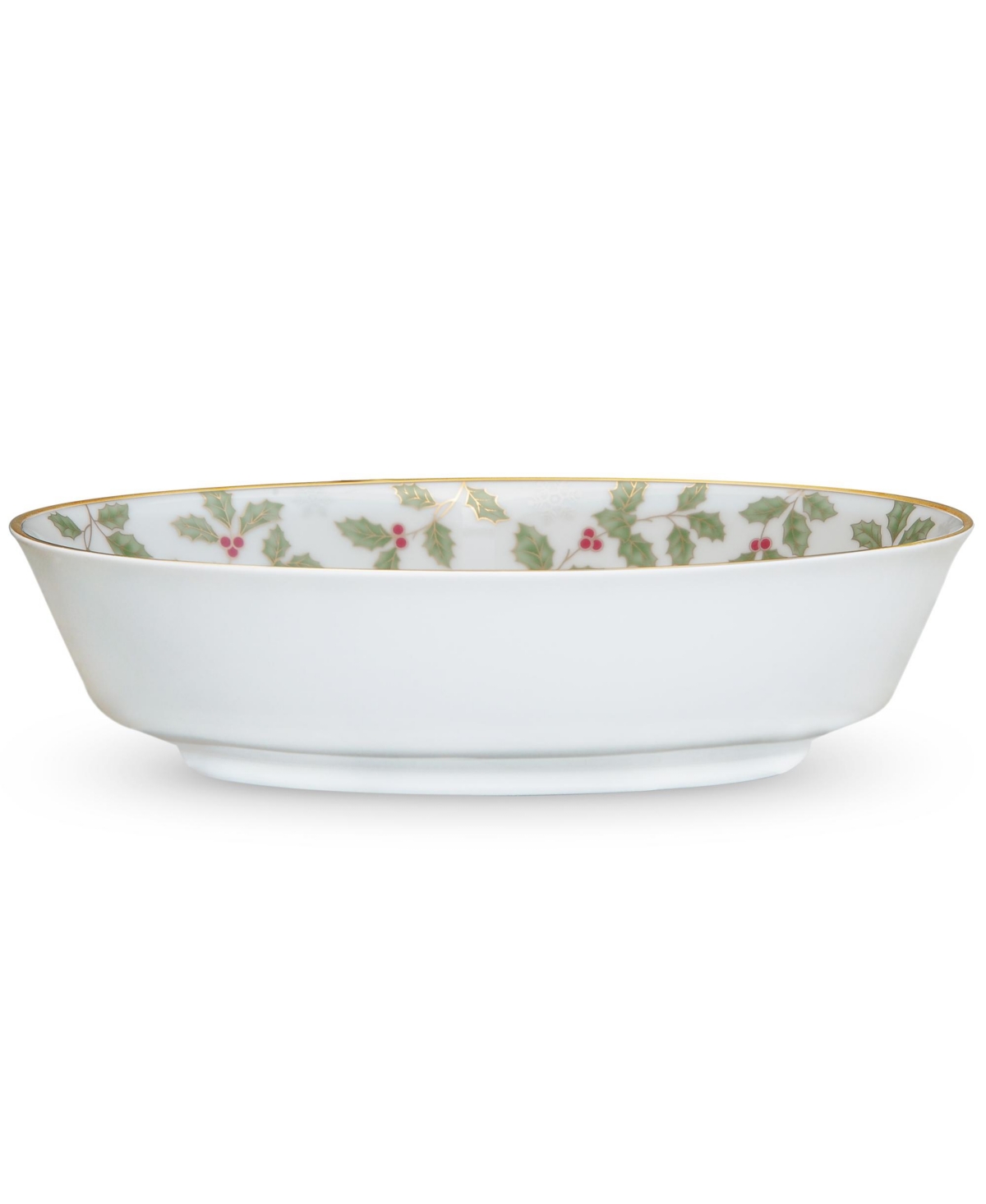 Click here for Noritake Holly & Berry Gold Oval Vegetable Bowl -... prices
