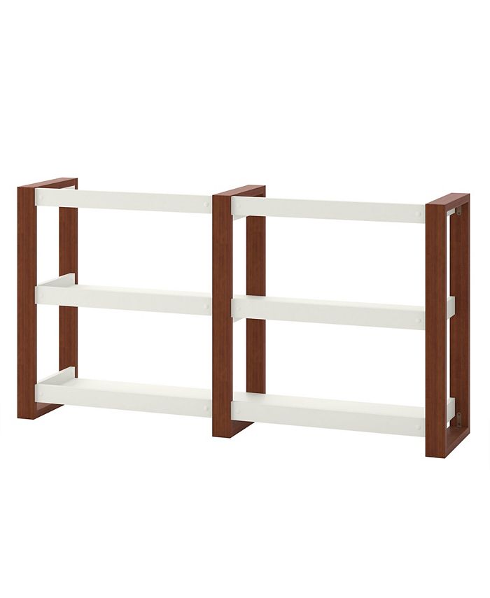 Kathy Ireland Home by Bush Furniture Voss Console Table with Shelves ...