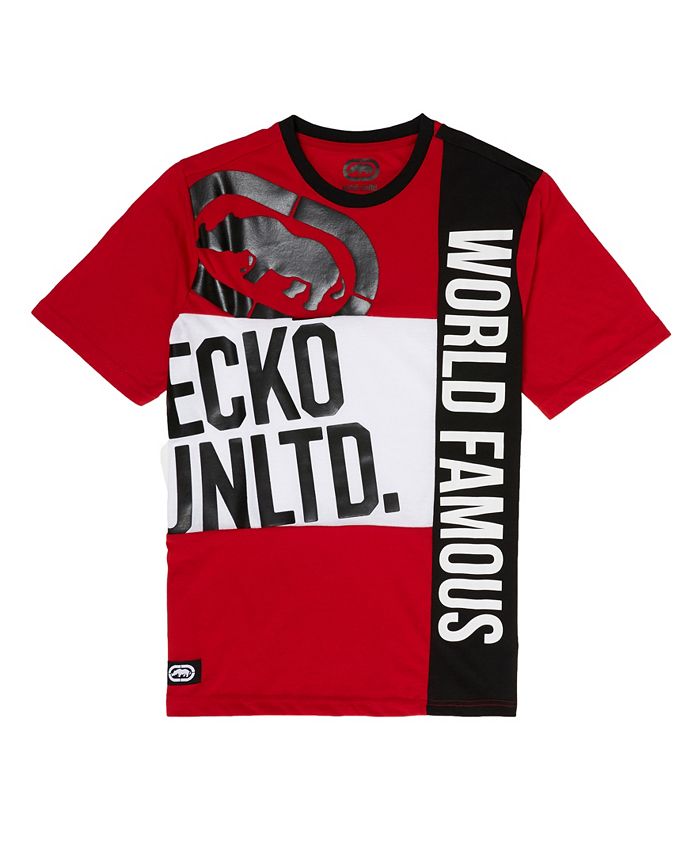 Ecko Unltd Men's Ecko Patchwork Short Sleeve Knit T-Shirt - Macy's