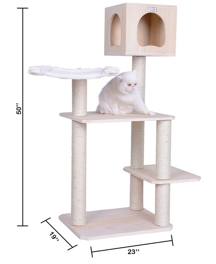 Armarkat 50" Real Wood Premium Scots Pine, Solid Wood Cat Tree - Macy's