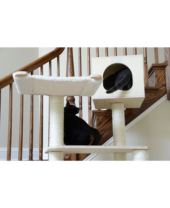 Armarkat 89" Real Wood Premium Scots Pine, 7-Level Cat Tree With 2 ...