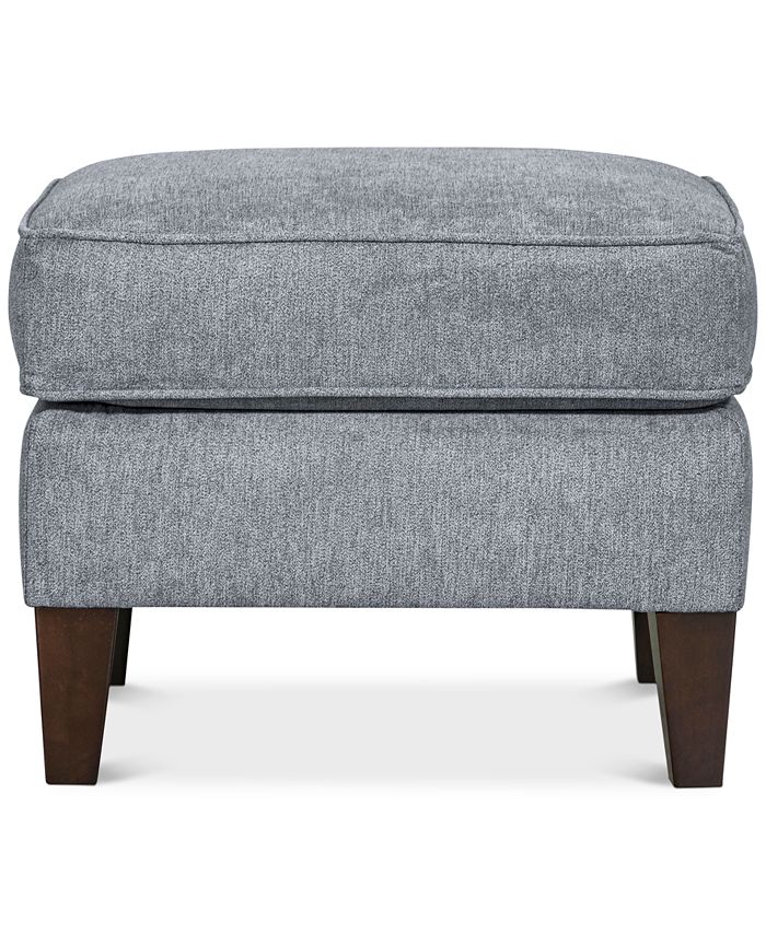 Furniture CLOSEOUT! Chloe II 24" Fabric Foot Stool - Macy's
