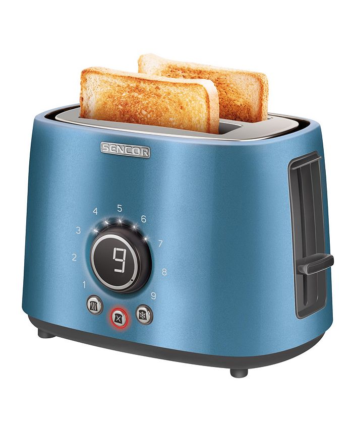 Sencor Stainless Steel 2-Slice 800W Toaster with Digital Button & Rack ...