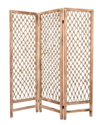Screen Gems Handmade 3 Panel Rope Screen - Macy's