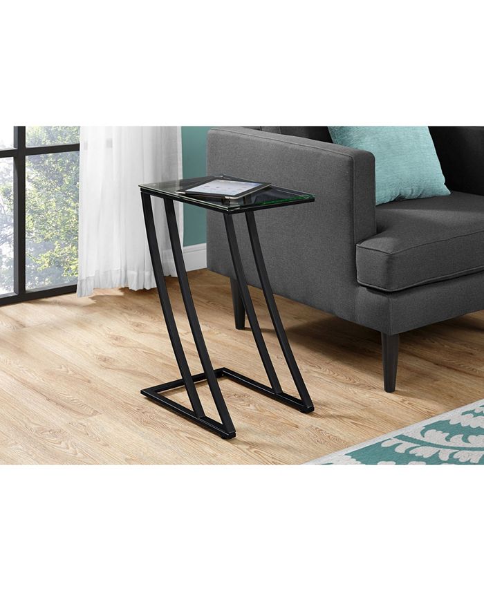 Monarch Specialties Accent Table - with Tempered Glass - Macy's