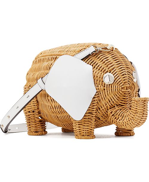 kate spade new york Tiny Wicker Elephant Crossbody & Reviews - Handbags ...