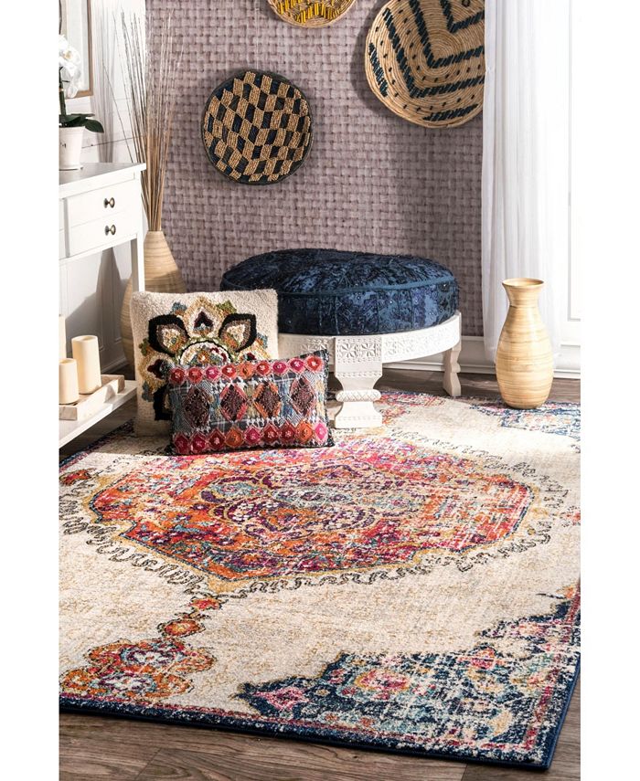 nuLoom Bodrum Vintage-Inspired Medallion Maranda 8' x 10' Area Rug - Macy's