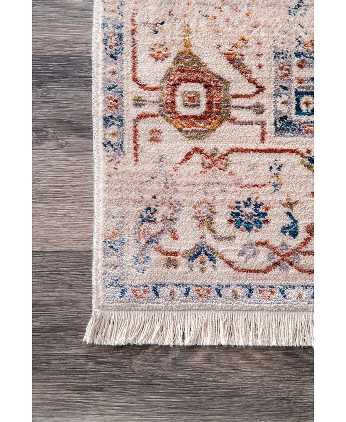 nuLoom Mystic Ehtel Medallion Fringe 6'7" x 9'4" Area Rug - Macy's