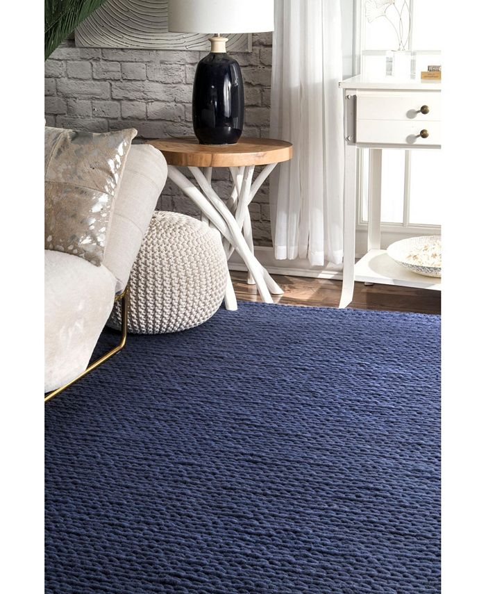 nuLoom Textures Handwoven Caryatid Solid 6' x 9' Area Rug - Macy's