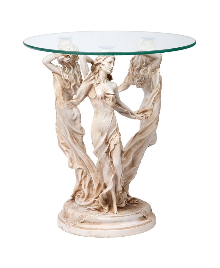 Design Toscano the Muses Glass-Topped Sculptural Table - Macy's