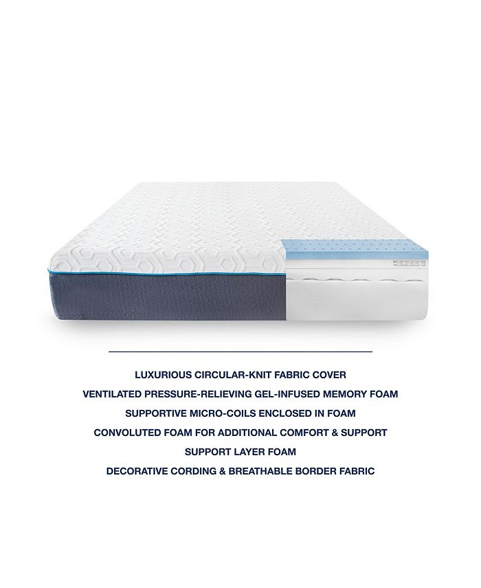 SensorGel 12" 4-Layer Gel-Infused Memory Foam Firm Mattress - King - Macy's