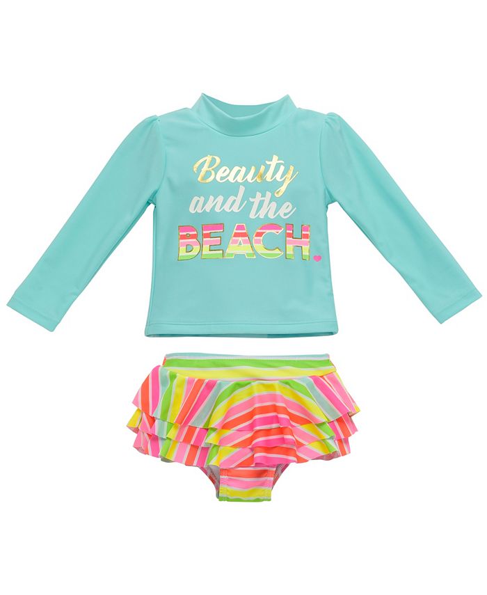 Wetsuit Club Toddler Girls 2 Piece Rash Guard Set - Macy's