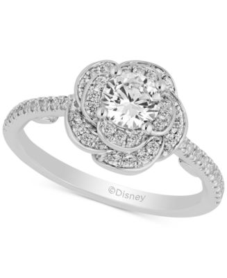 Enchanted Disney Fine Jewelry Enchanted Disney Diamond Rose Belle Ring ...