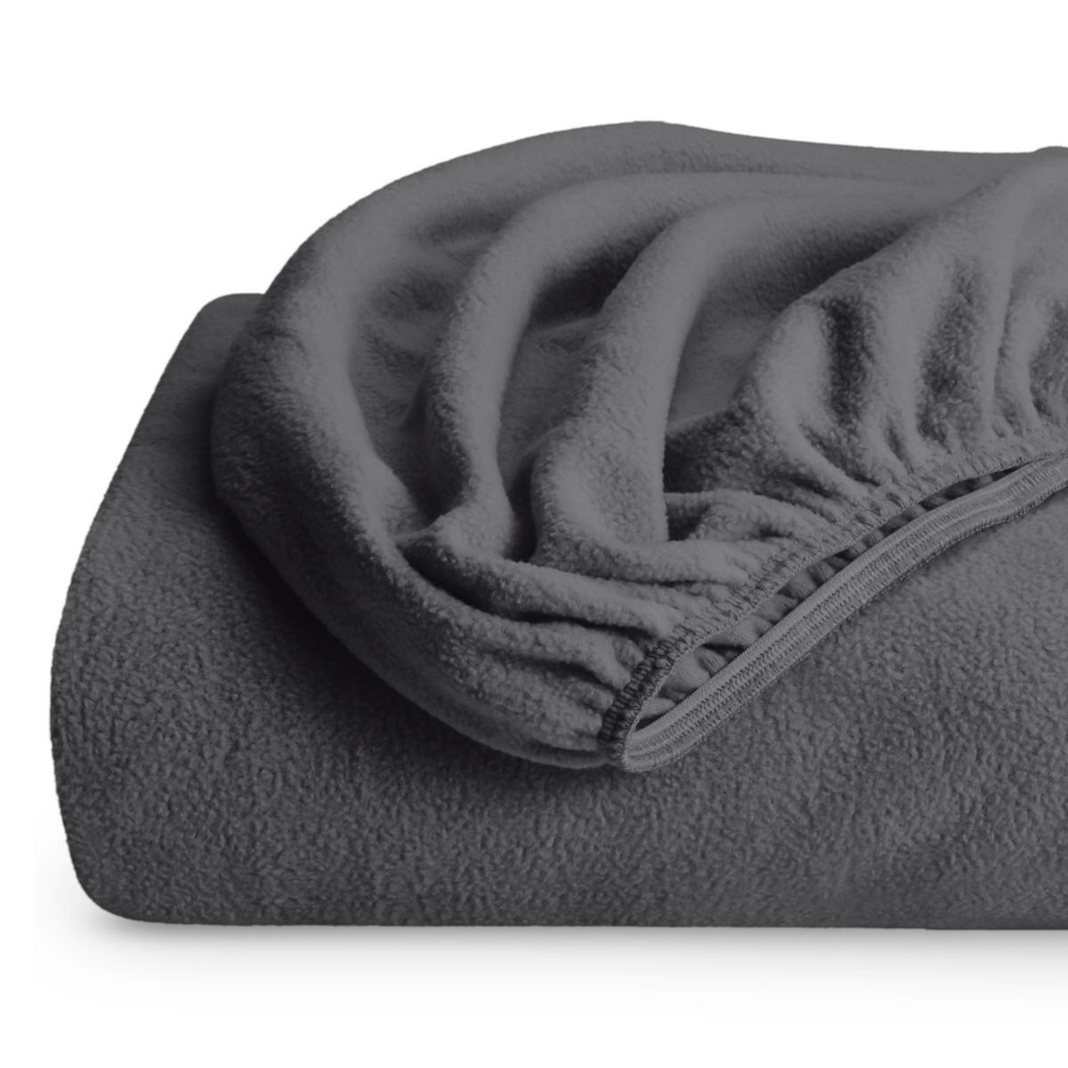 Click here for Bare Home Polar Fleece Fitted Sheet Queen - Grey prices