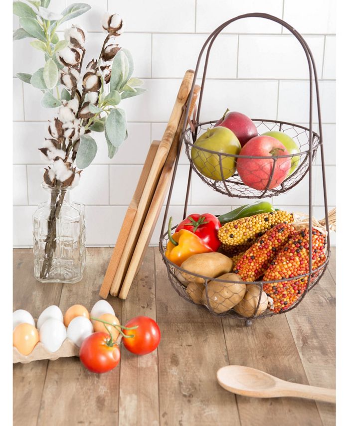 Design Imports Chicken Wire Tiered Stand - Macy's