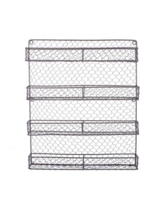 Design Imports Vintage-like 4 Tier Chicken Wire Spice Rack - Macy's