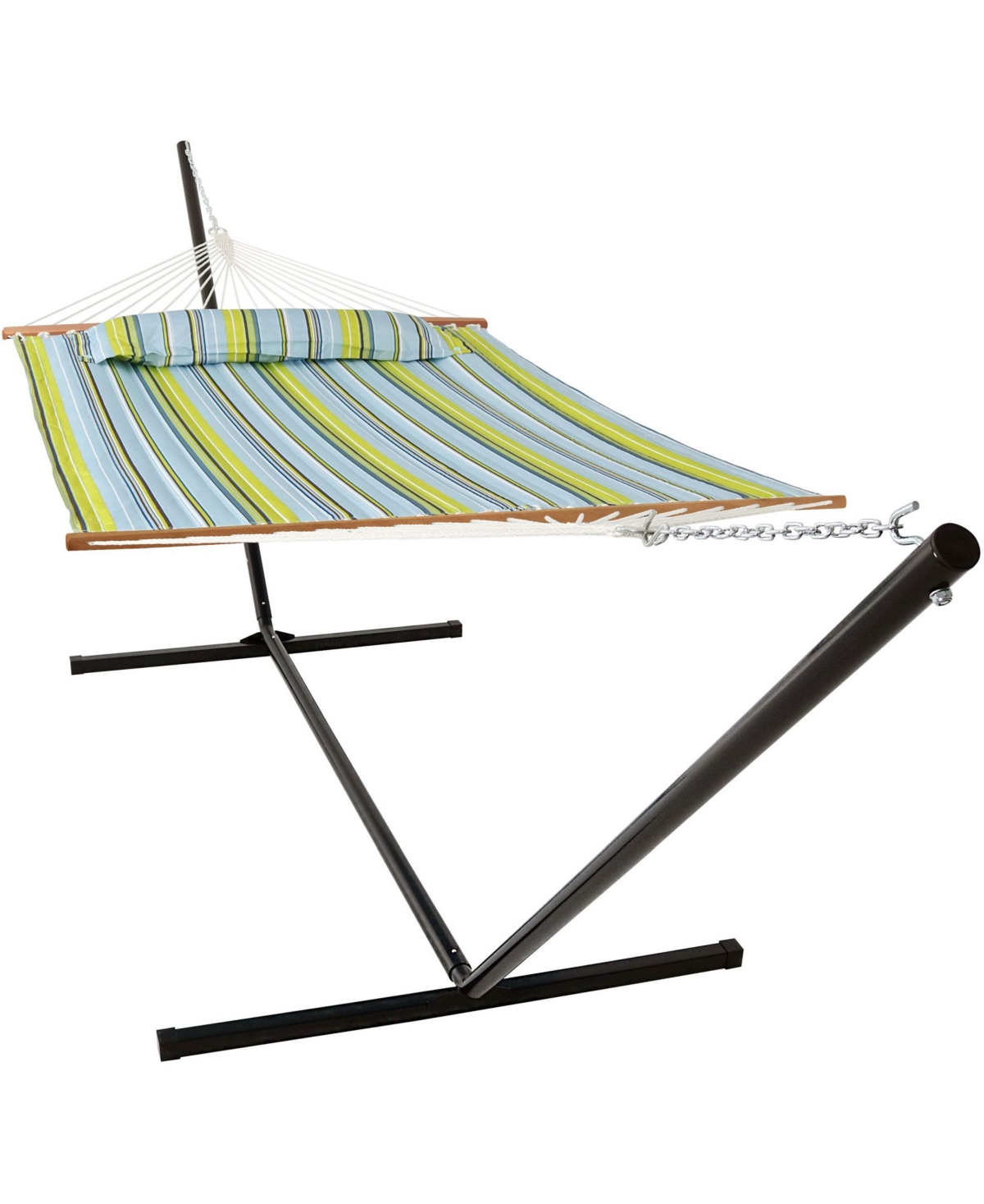 Click here for Outdoor 2-Person Quilted Fabric Hammock with Sprea... prices