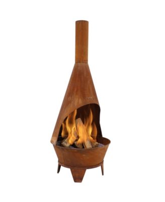Sunnydaze Decor Outdoor Patio Wood-Burning Rustic Chiminea Fire Pit - Macy's