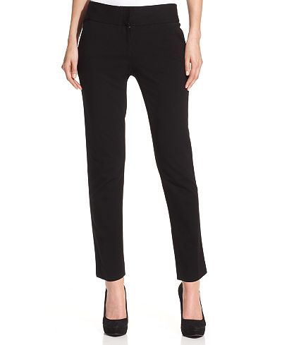 Vince Camuto Straight-Leg Ponte Ankle Pants - Women - Macy's