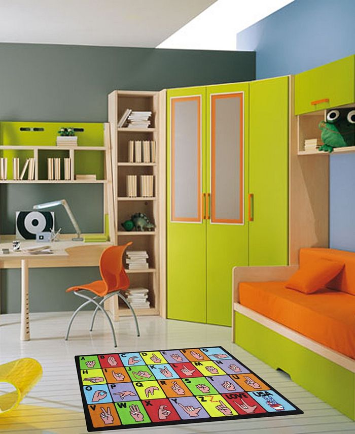 Fun Rugs Fun Time Sign Language 19" x 29" Area Rug - Macy's