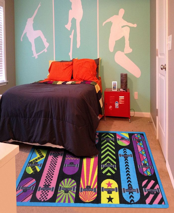 Fun Rugs Fun Time Gnarly Boards 19" x 29" Area Rug - Macy's