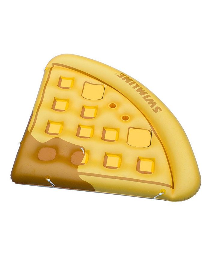 Swimline Inflatable Waffle Slice Floating Lounger Raft Mat for Swimming ...