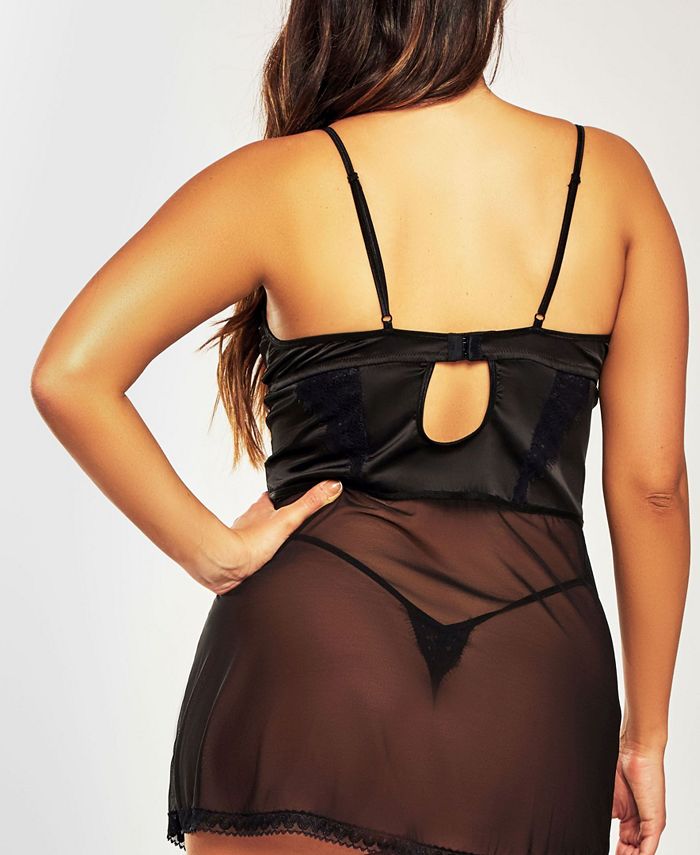 iCollection Women's Natalia Babydoll 2pc Lingerie Set, Online Only - Macy's