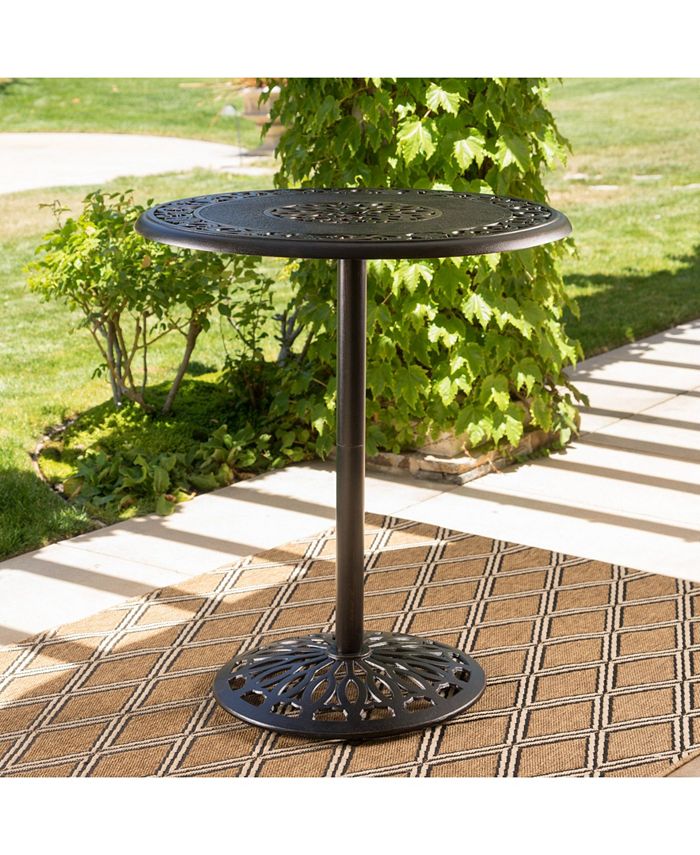 Noble House Hannah Outdoor Cast Bar Table - Macy's